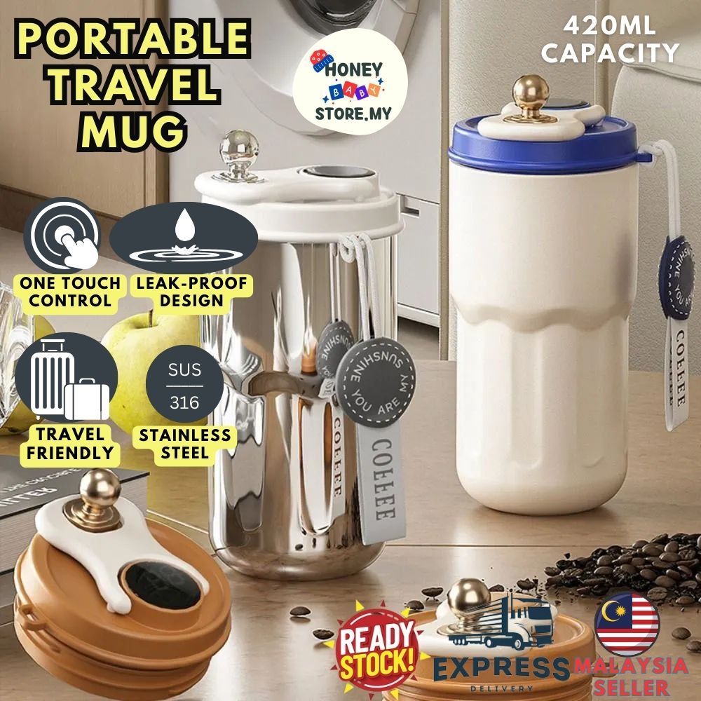 450ML Thermos Bottle Vacuum Water Thermos Cup Stainless Steel Bottle Coffee Cup Warmer Smart ...