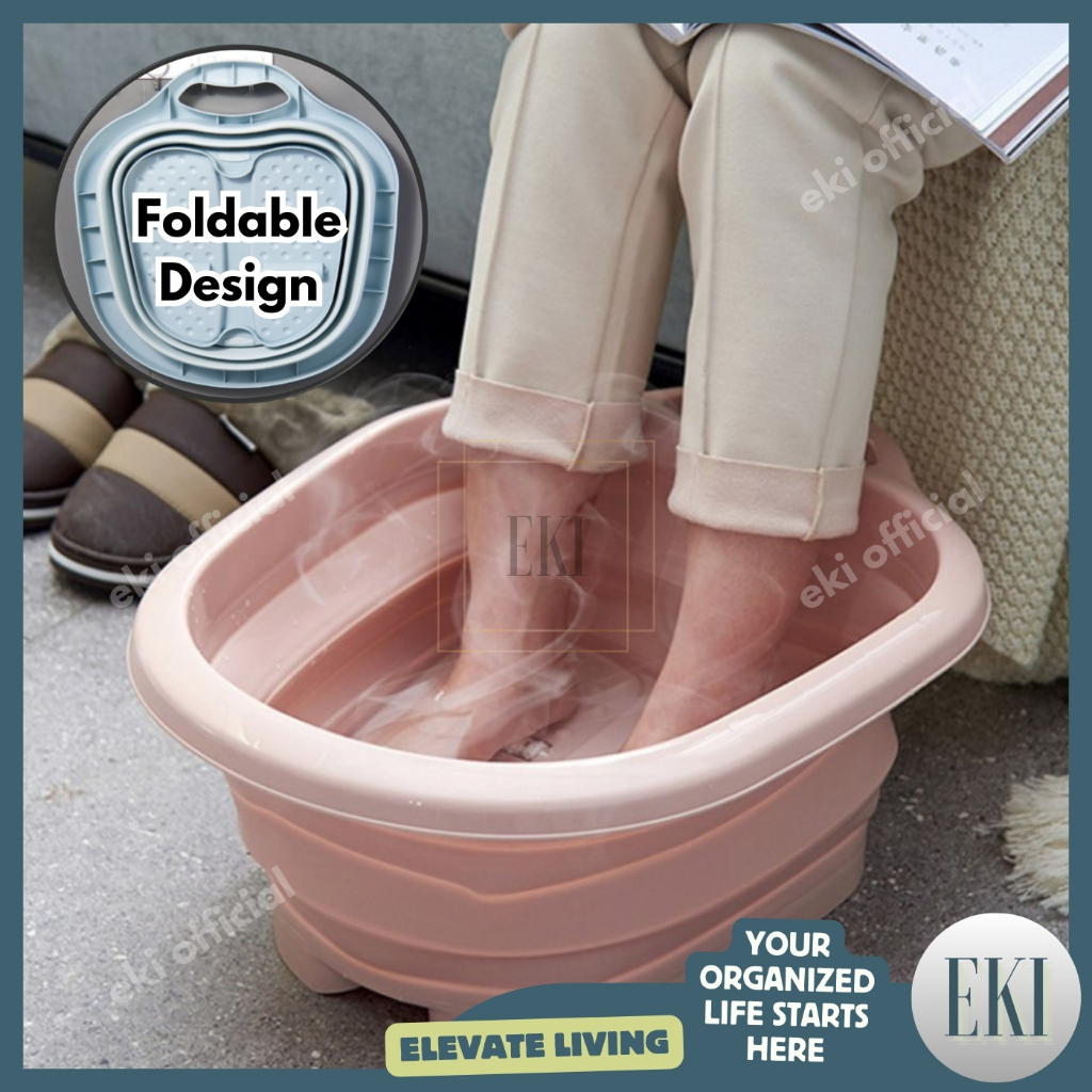 Foldable Footbath Bucket Basket Massage Leg Soaking Foot Bath Balang ...