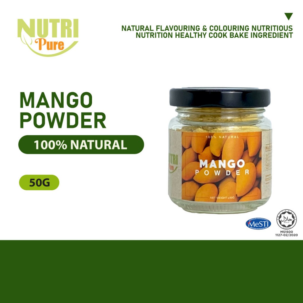 Nutri Pure Mango Powder (50g) | Serbuk Mangga Semulajadi Halal | Shopee ...