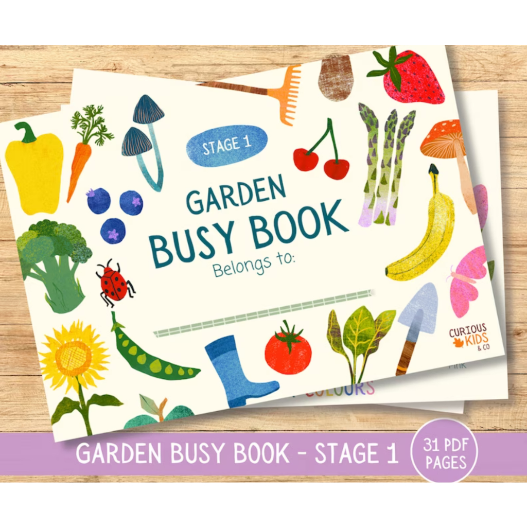 PDF] Garden Spring Busy Quiet Book Learning Kids Printable Montessori ...