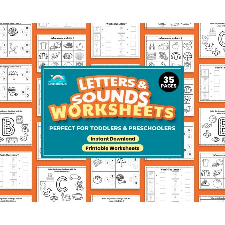 PDF] Letter Sound Worksheets Preschool Learning Kids Printable ...