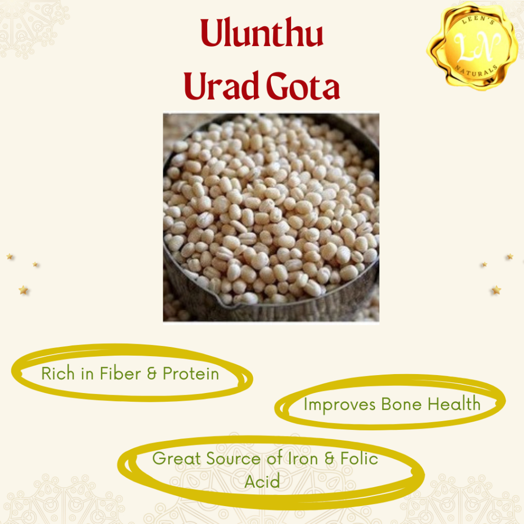 Leens Naturals High Quality Urad Dhal/Urad Gota/Ulunthu Putih (Commonly ...