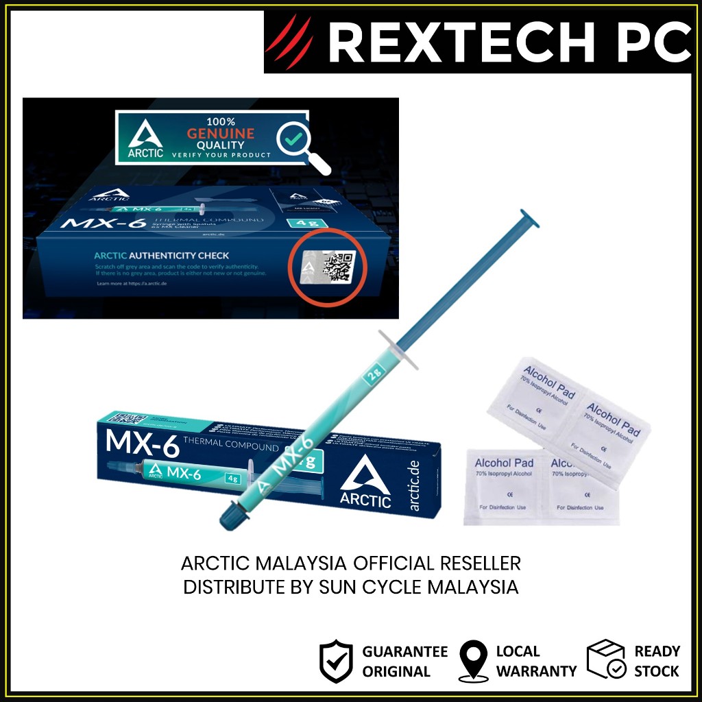 ARCTIC MX-4 / MX-6 Thermal Paste (2g) For PC CPU, GPU, PS5, Mobile, Xbox Console, Laptop FREE ...
