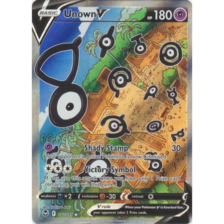 Unown V - 177/195 - Alternate Art Ultra Rare Sword & Shield: Silver Tempest Singles | Shopee ...