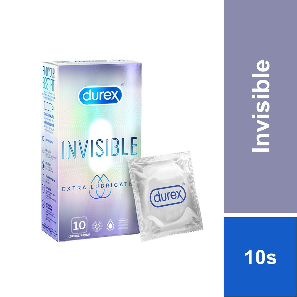 Durex Invisible Extra Lubricated Condoms (10's) | Shopee Malaysia