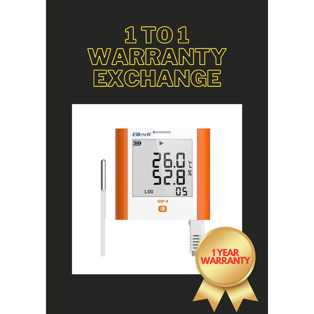Elitech GSP-8 Temperature and Humidity Digital Data Logger | Shopee ...