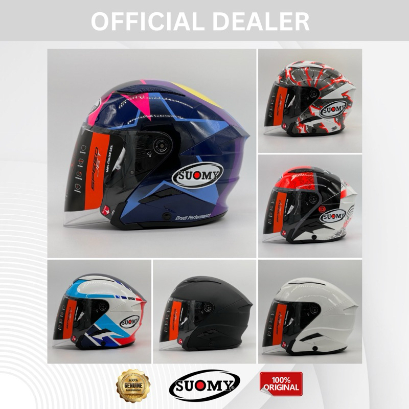 SUOMY Speedjet Double Visor Helmet | Shopee Malaysia