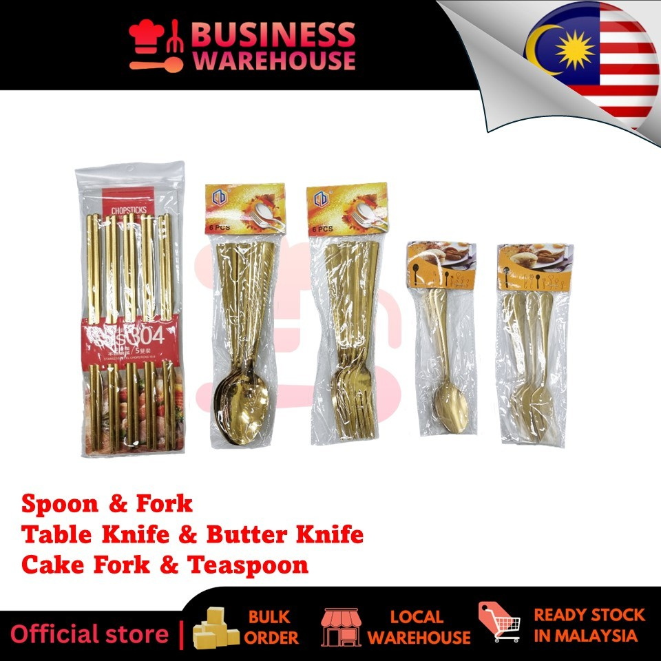 Gold Stainless Steel Cutlery/Gold Chopsticks/Gold Spoon/Gold Fork/Gold ...