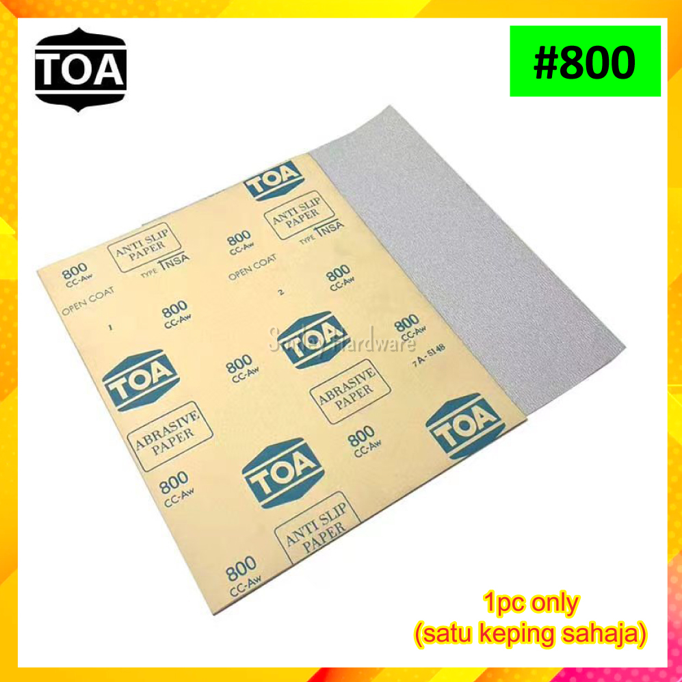 TOA Grit #120 #180 #240 #320 #400 #600 #800 #1000 #2000 Wide Range Sand ...