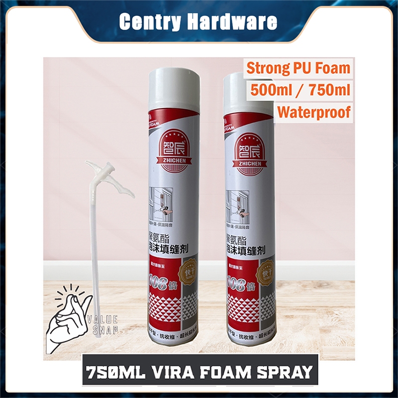 Polyurethane Foam PU Foam Spray 750ml Penampal Lubang | Shopee Malaysia