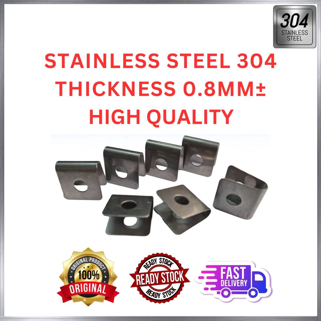 304 Stainless Steel U Clip For Roll Top Fencing Thickness 0.8mm± ...