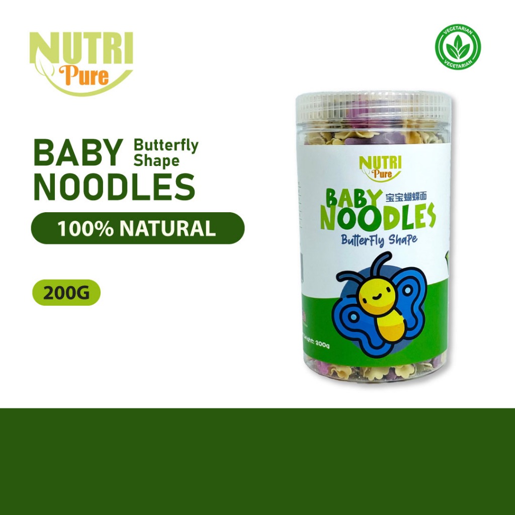 Nutri Pure Baby Noodle (Butterfly Shape) 200g | Mi Bayi (Bentuk Rama ...