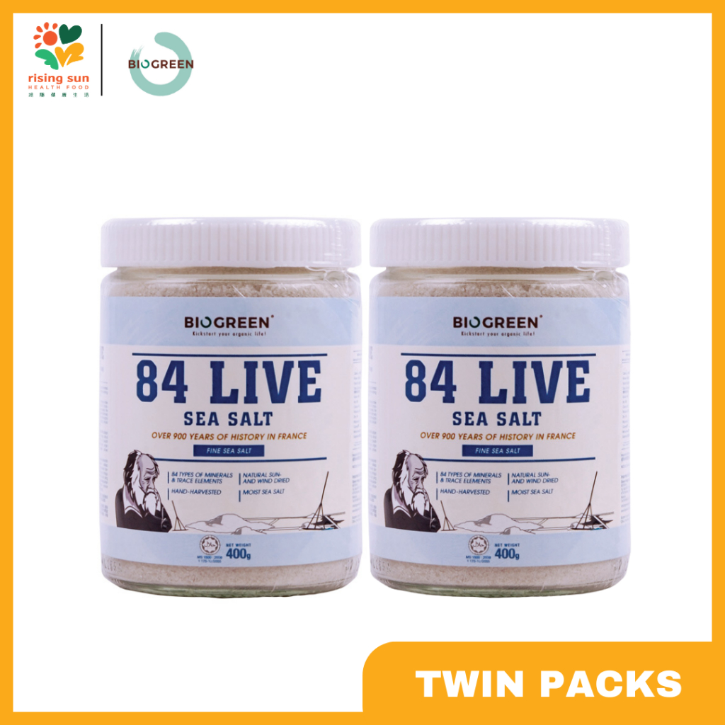 Biogreen 84 Live Natural Sea Salt (400G x 2) - Twin Packs | Shopee Malaysia
