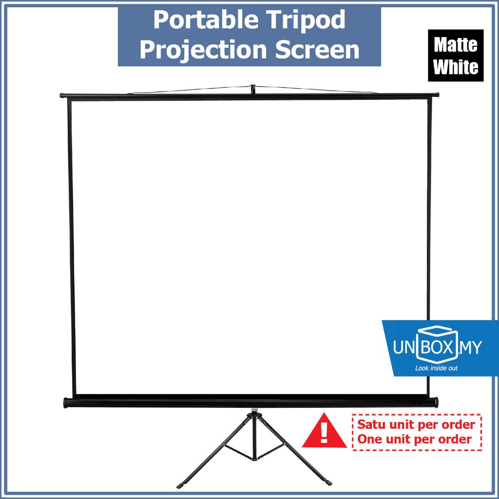 Tripod Screen Projector Matte White 5 6 ft 7 8 kaki Skrin Portable ...