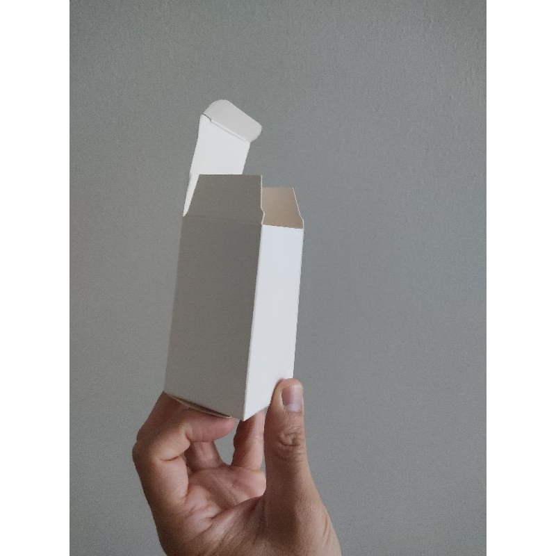 White paper box kotak putih/ foldable packing bottle packing/ kotak ...