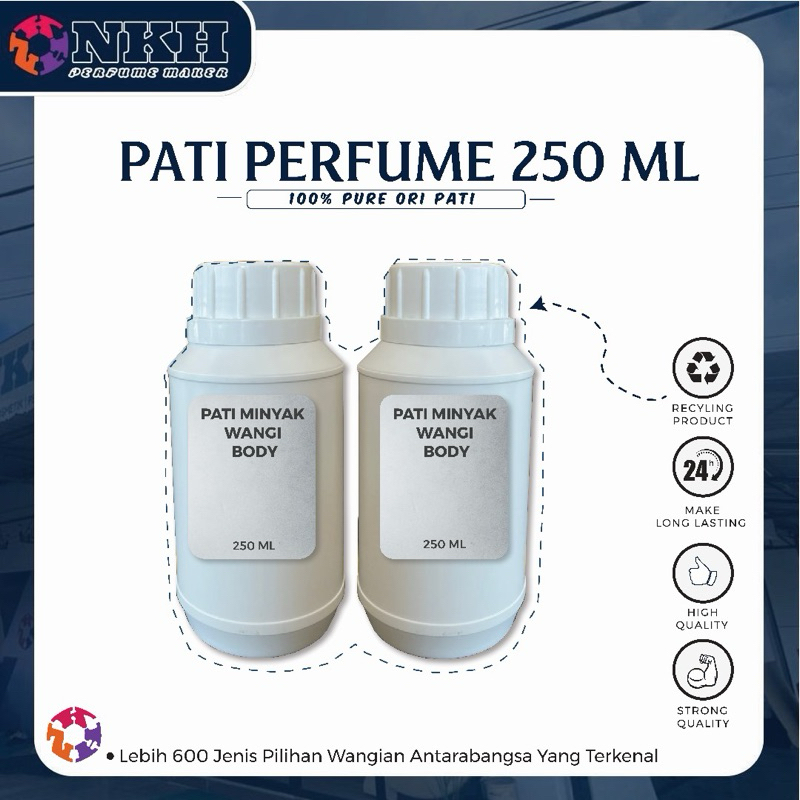 PATI MINYAK WANGI BADAN 250ML 100% PURE / BODY PERFUME 250ML 100% PURE ...