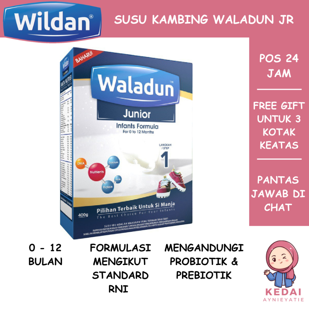 WILDAN Susu Kambing Waladun Untuk Baby Newborn hingga 12 Bulan | Shopee ...