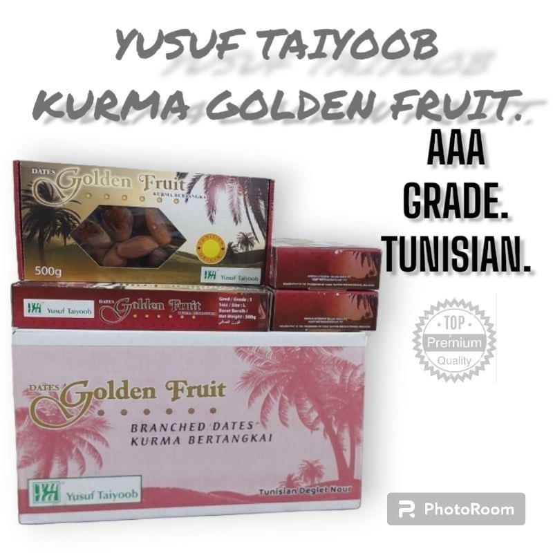 BORONG KURMA GOLDEN FRUIT BERTANGKAI YUSUF TAIYOOB 400G × 12 PACKET BIG ...