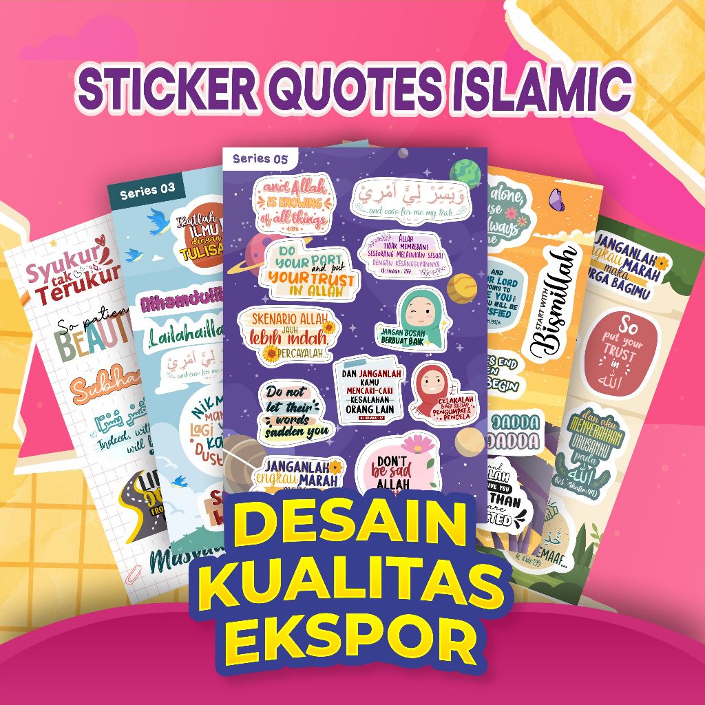 Islamic Quotes Sticker/ Kata-kata Hikmah Islam/ Motivational Quotes ...