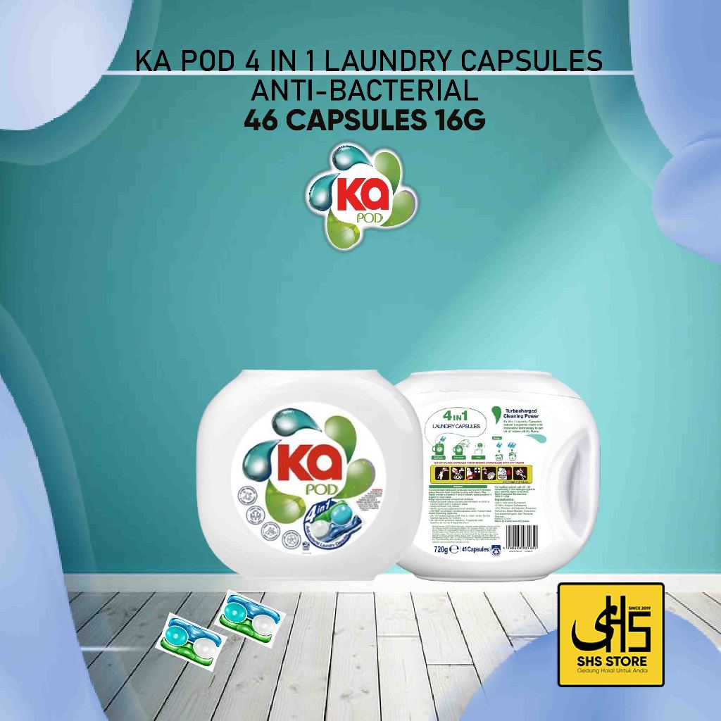 Ready Stock!! Ka Pod 4IN1 LAUNDRY CAPSULES ANTI-BACTERIAL 46CAPSULES ...
