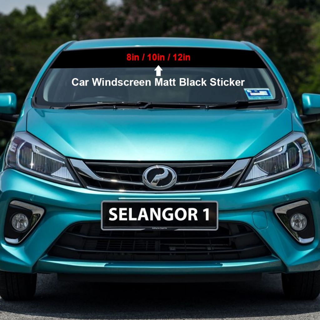 Sticker Car Windscreen Matt Black Sticker For Inside And Outside 8in ...