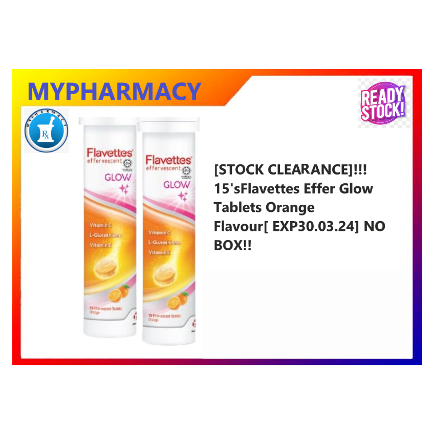 [STOCK CLEARANCE]!!! 15'sFlavettes Effer Glow Tablets Orange Flavour ...