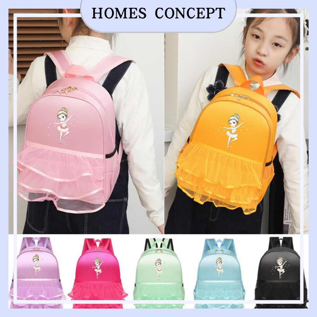 Girls Dance Backpack Ballerina Dancing Princess Lace Bags Kids Child ...