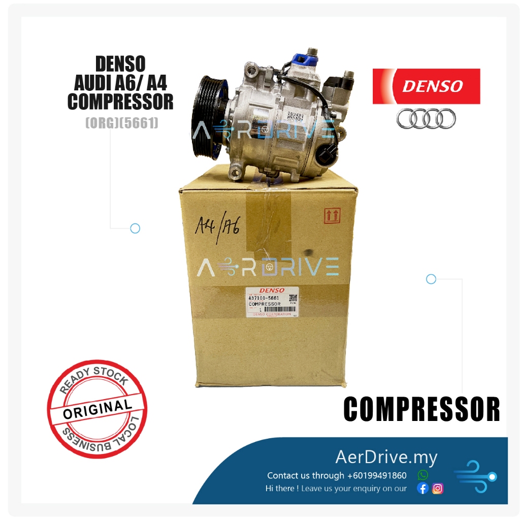 DENSO ORIGINAL AUDI A4 B6/B7 /A6 C7 2.0 /Q5 2003 COMPRESSOR C/W WIRE ...