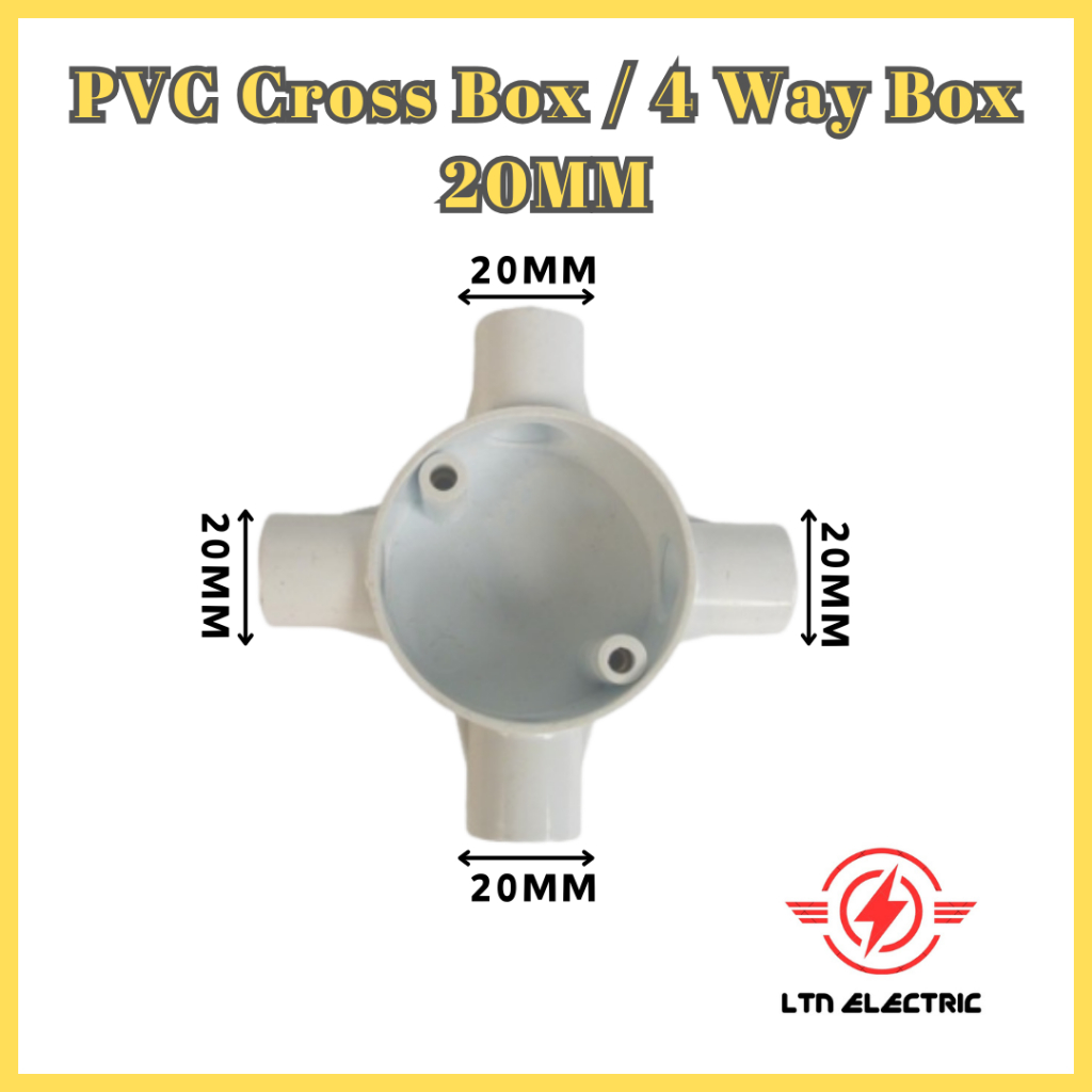 100PCS/50PCS/30PCS PVC Conduit Pipe 4WAY BOX Jointer/ CROSS BOX 20mm ...