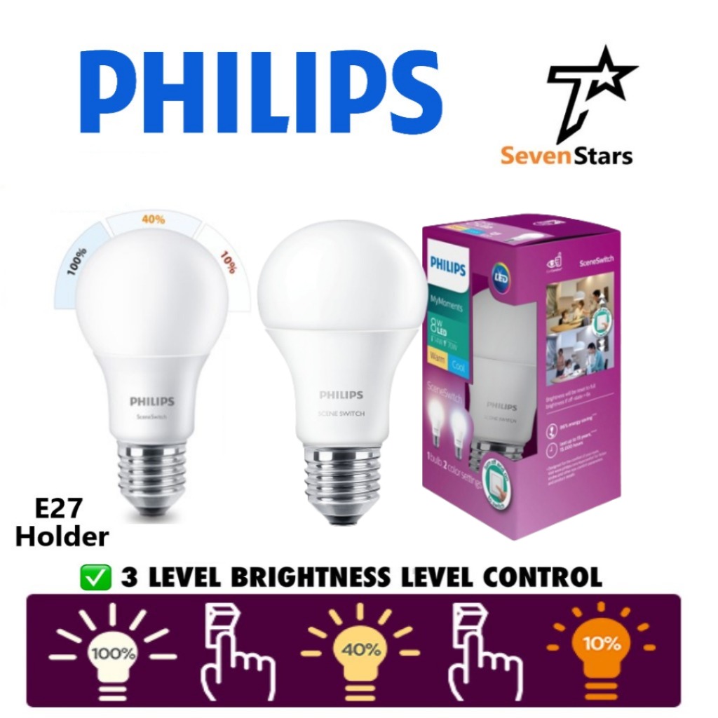 PHILIPS SCENE SWITCH 8W STEP DIMMER | Shopee Malaysia