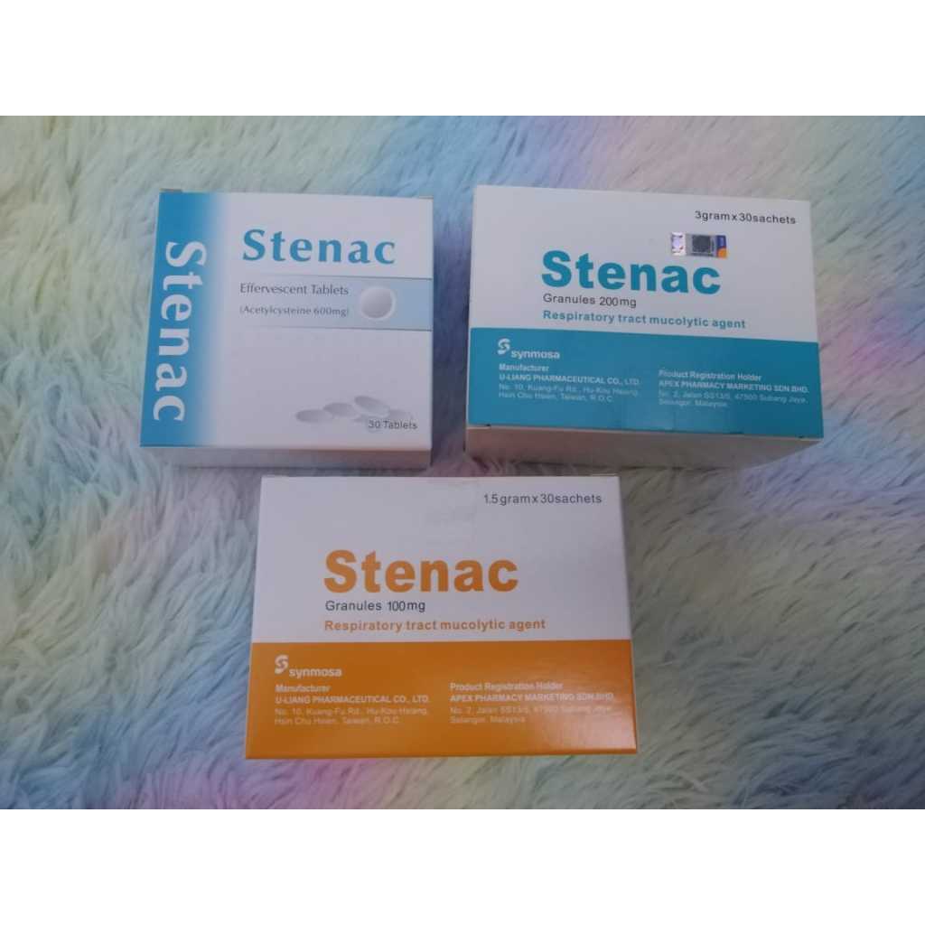 STENAC EFFERVESCENT 600MG 10S/GRANULES 200MG 10 SACHETS/GRANULES 100MG ...