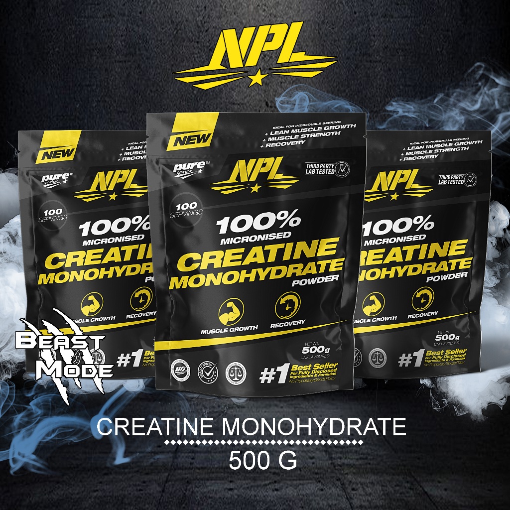 NPL 100% Micronized Creatine Monohydrate Powder 500 g ( 100 servings ...