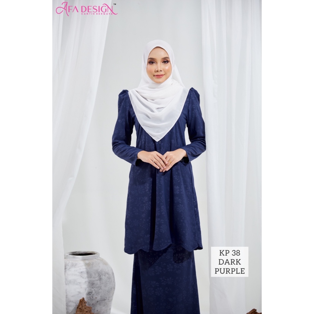 BAJU KURUNG SCALLOP MODEN BAHU PUFF AFA DESIGN FASHION KAIN LEMBUT DAN ...