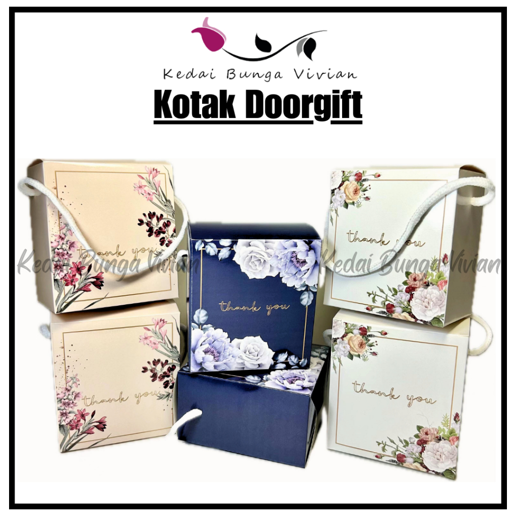 10pcs/pkt Gift Box Doorgift With Handle| Doorgift box| Wedding Box ...