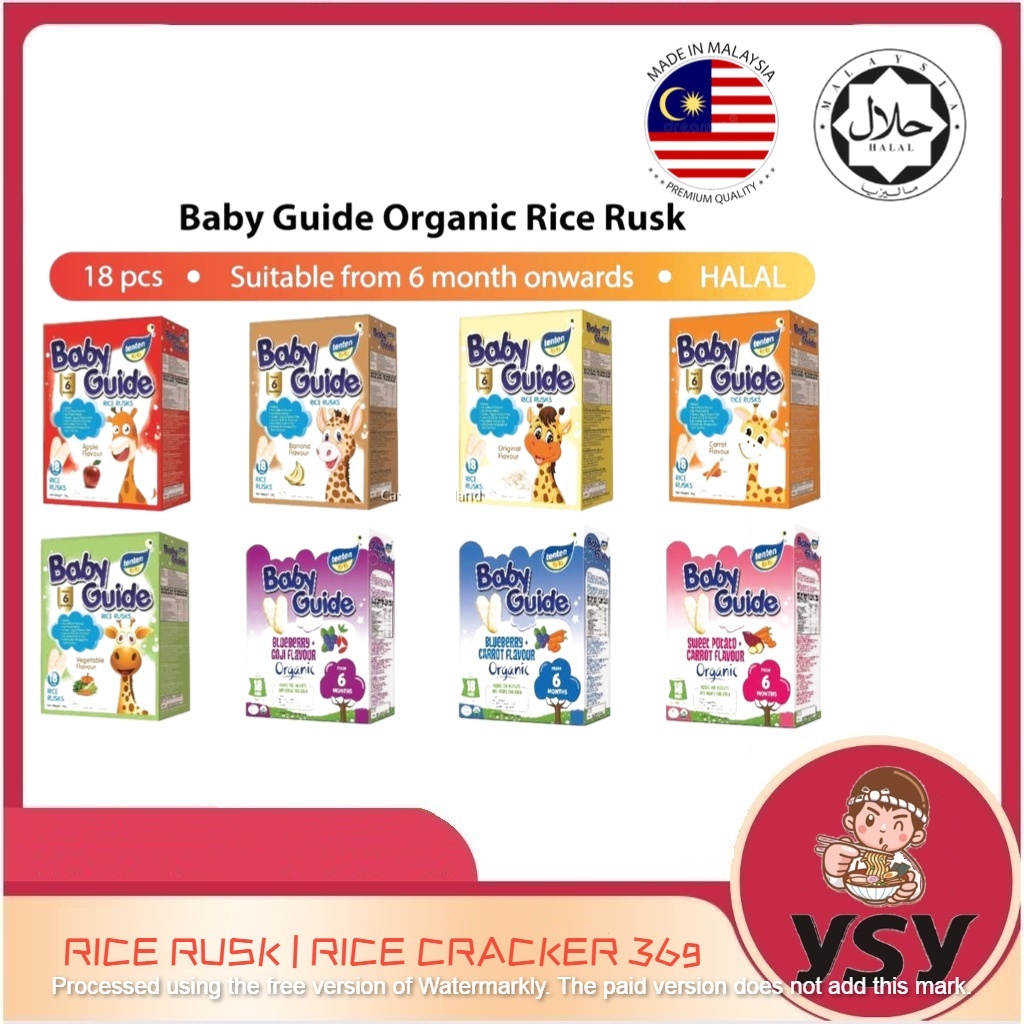TENTEN BABY GUIDE RICE RUSK 36GM FOR 6 MONTHS+ | Shopee Malaysia