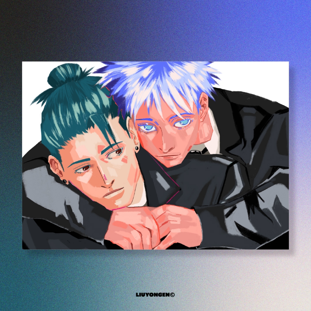 Satoru Gojo/ Suguru Geto Illustrated Print | Shopee Malaysia