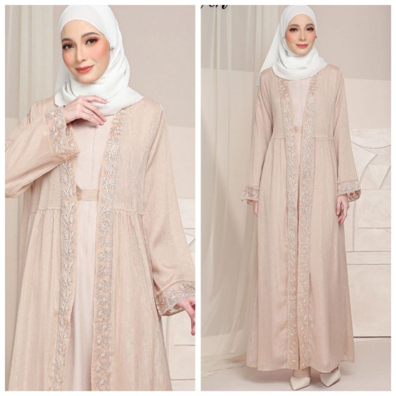 Rhaudhah Exclusive Shimmer Abaya. 823 Rhaudhah Abaya Cardigan. Jubah ...