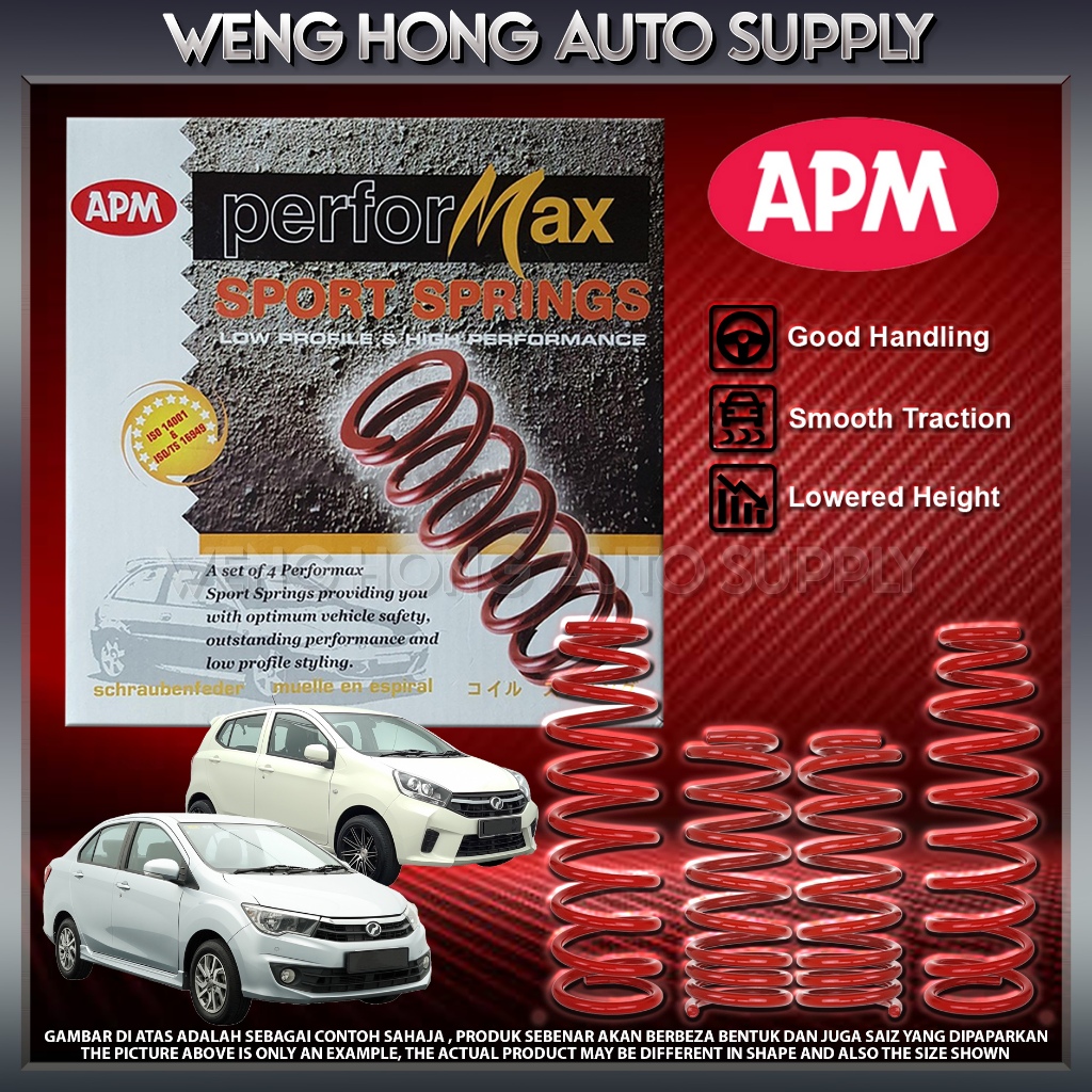 [ APM ] Perodua Axia , Bezza Lowered Spring , Sport Spring Performax ...