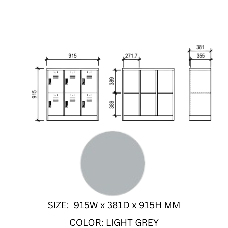 6 / 9 Half Height Compartments Steel Locker | Locker Storage | Steel ...