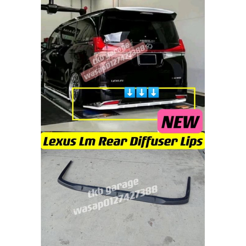 Lexus Lm Rear Diffuser Lips skirt bodykit | Shopee Malaysia