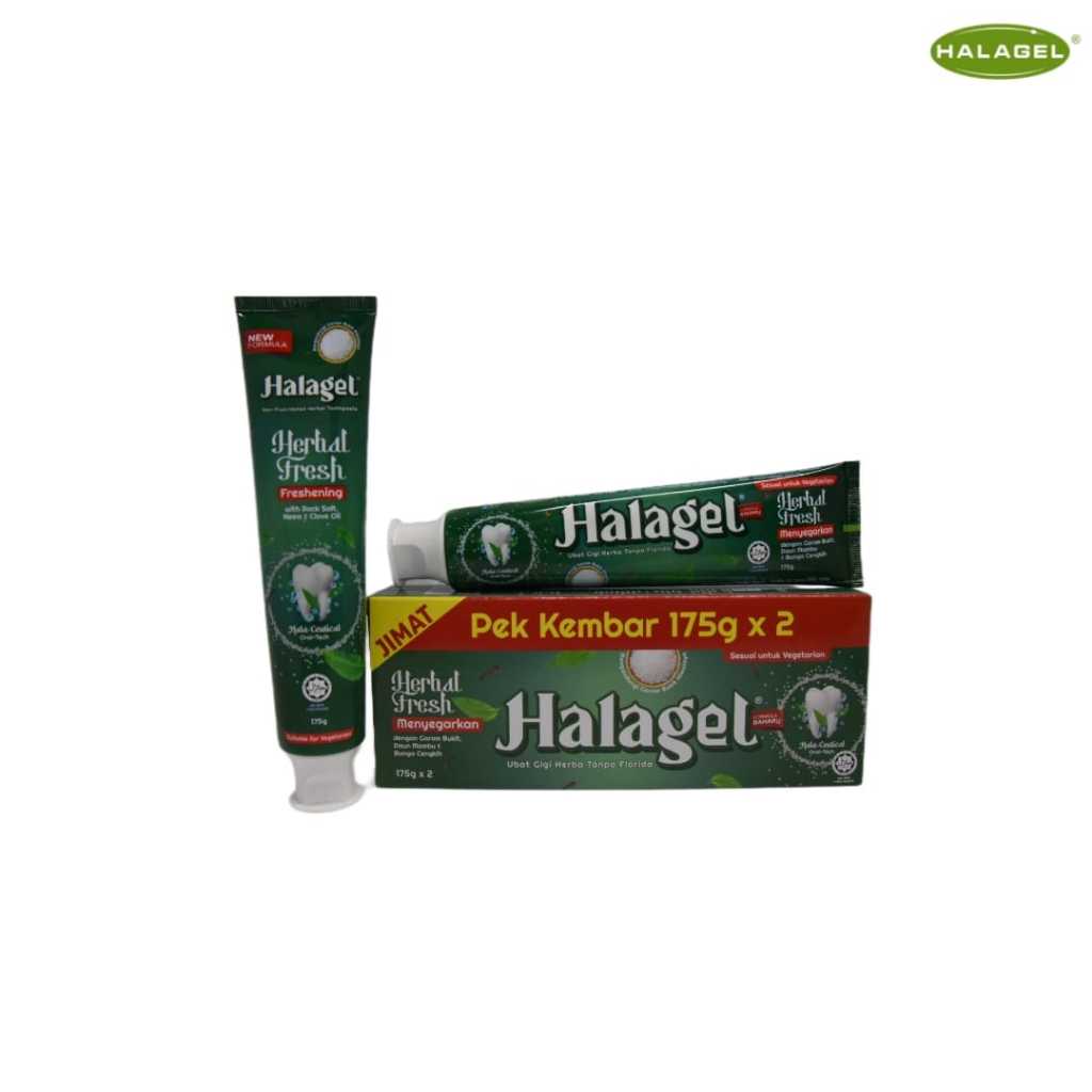 Halagel Herbal Fresh TWIN PACK 175g+175g (Freshening) - Non-Fluoridated ...