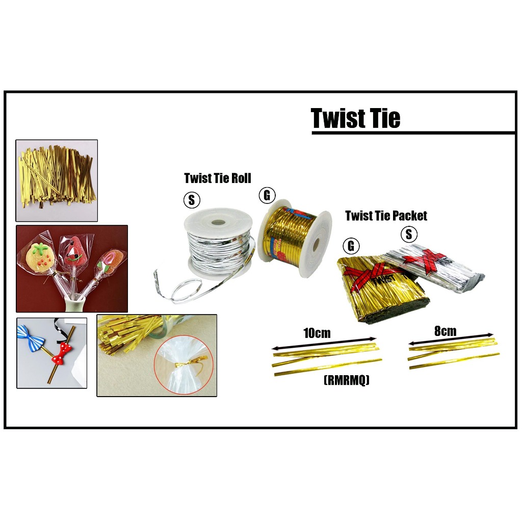 [Ready Stock] 10cm 800Pcs Twist Tie | Twist Tie Roll 100 Yrad | Wire ...