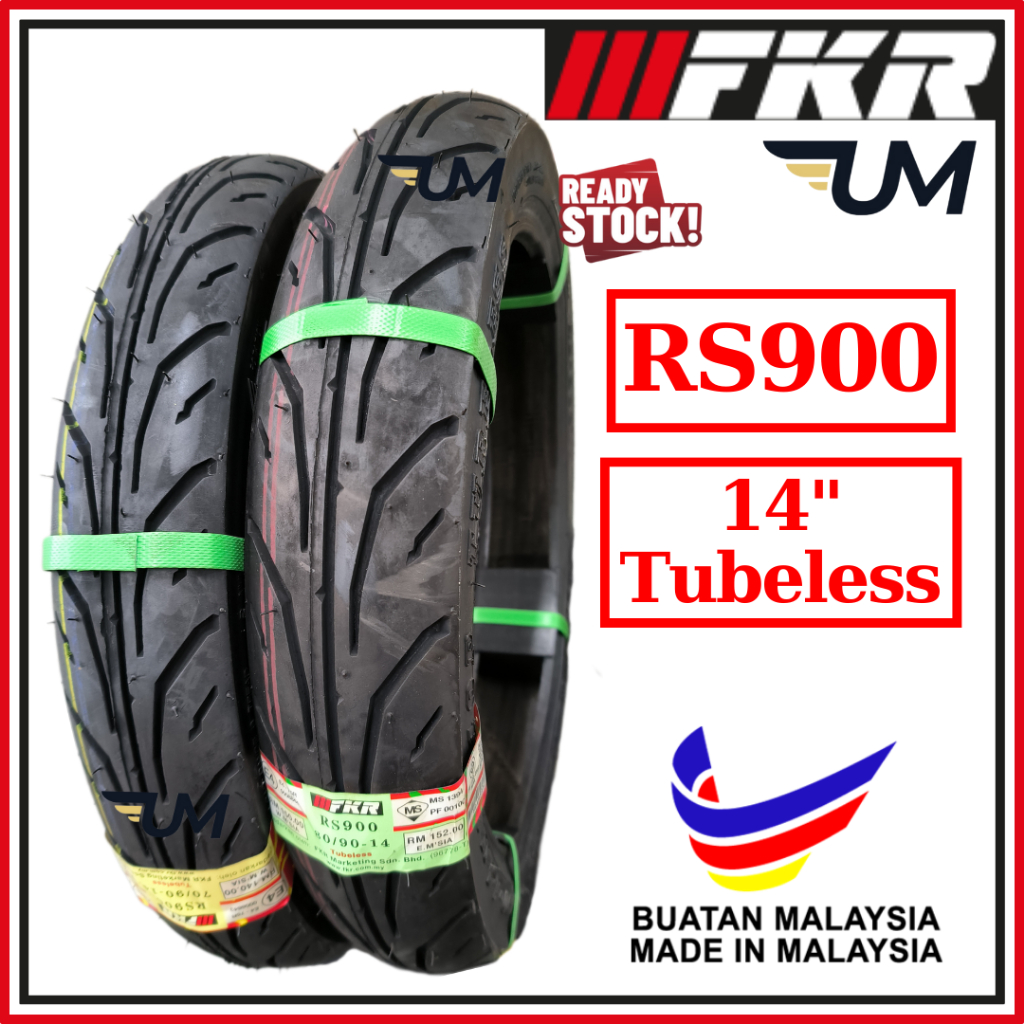 FKR TUBELESS TYRE SCOOTER EGO S SOLARIZ RS900 BUNGA TAJAM TT900 70/90 ...
