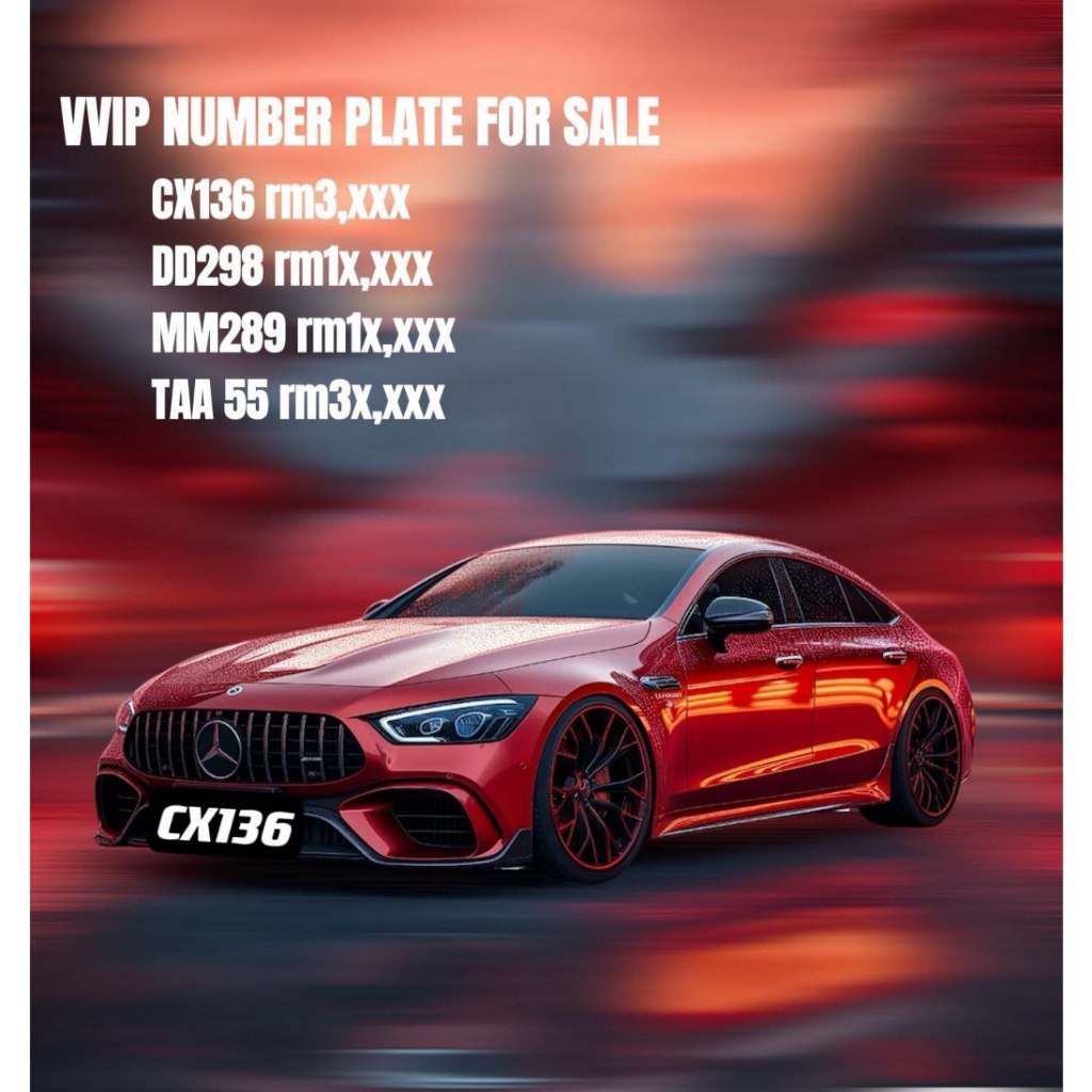 VIP Number Plate for Car or Motor DD MM 55 136 289 298 866 | Shopee ...