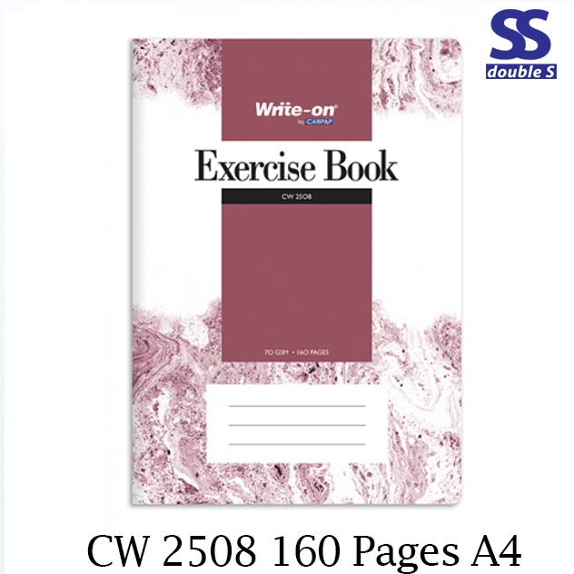 Campap Write-On A4 Exercise Book Buku Nota Buku Tulis 80p/100p/120p/160p/200p | Shopee Malaysia