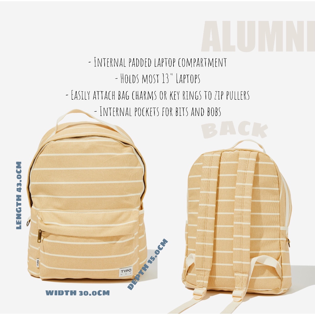 TYPO Backpack / Alumni Backpack & Off The Grid Backpack/ School & Work ...