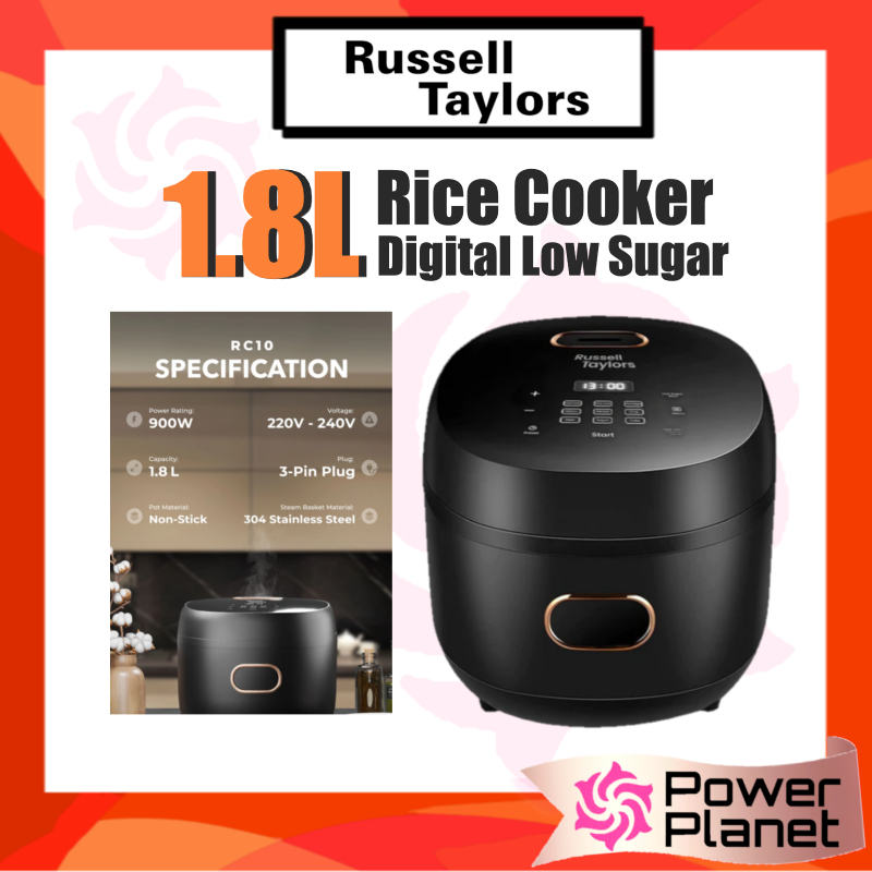 Russell Taylors 1.8L Digital Low Sugar Rice Cooker RC10 | Philips 1.8L ...