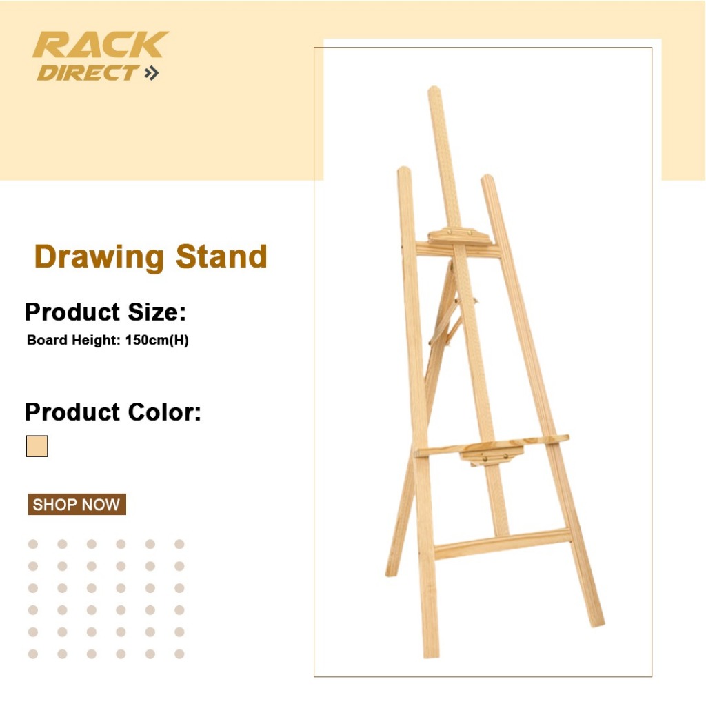 𝐑𝐚𝐜𝐤 𝐃𝐢𝐫𝐞𝐜𝐭 Adjustable Art Sketch Drawing Stand Pine Wood Easel Stand ...