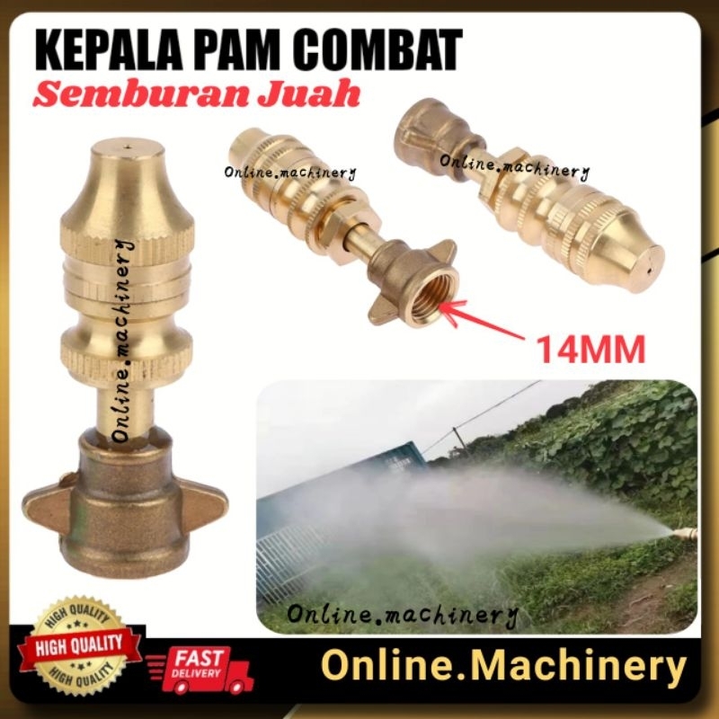 Combat Adjustable Sprayer Mist Nozzle Brass ( Semburan Juah ) 14MM 1/4 ...
