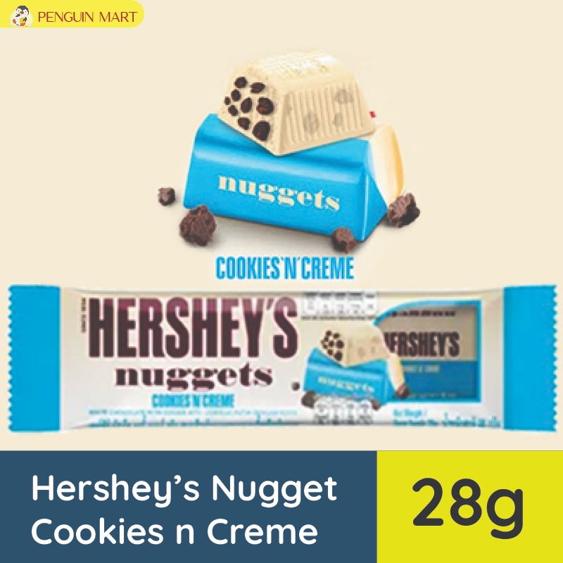 💥READY STOCK💥Hershey's Nuggets Cookie & Cream White Chocolate Bites 28g ...